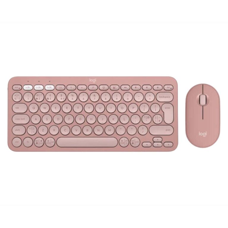 Keyboard Logitech Wireless Pebble 2 Combo w/Mouse Pink - Hivetec